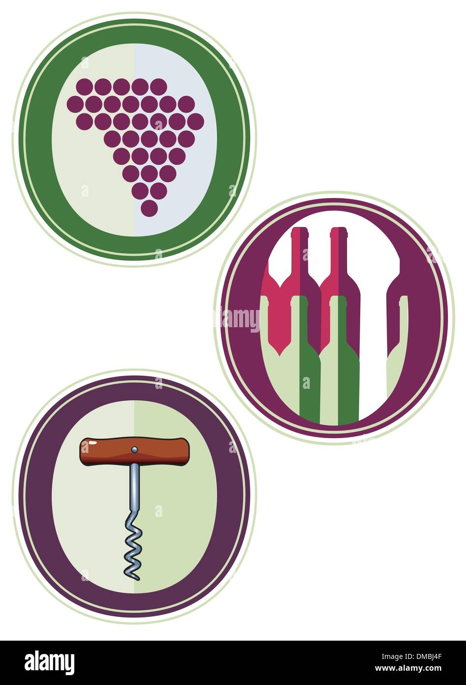 Wine glass bottle sign Stock Vector Images - Alamy