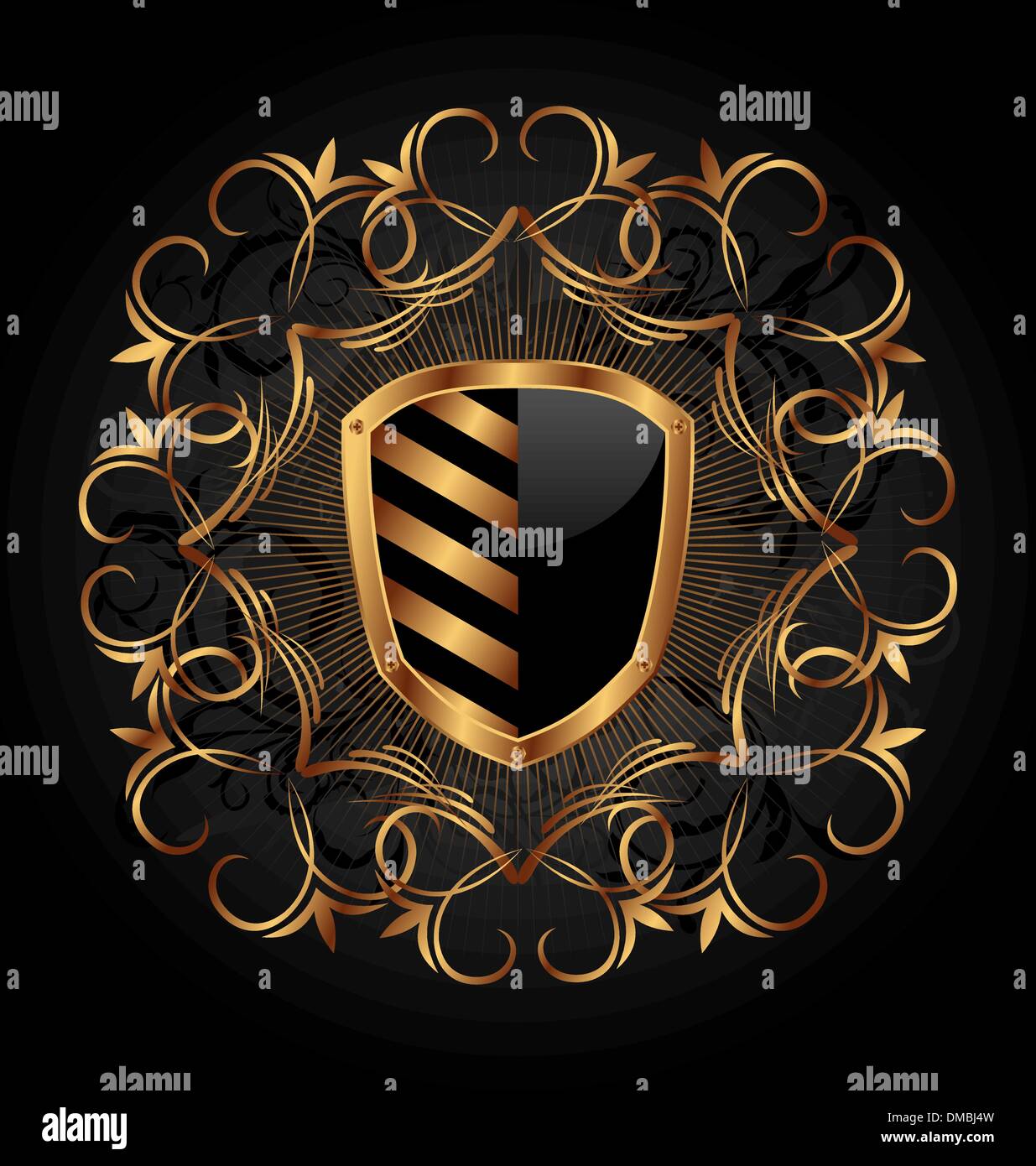 ornate heraldic shield Stock Vector Image & Art - Alamy