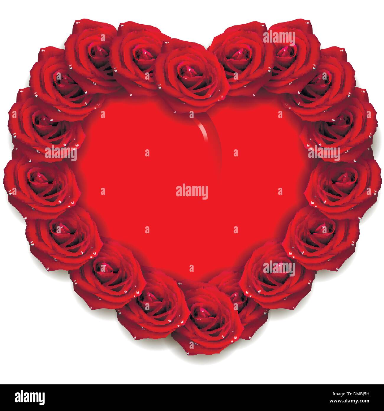 heart and roses Stock Vector Image & Art - Alamy