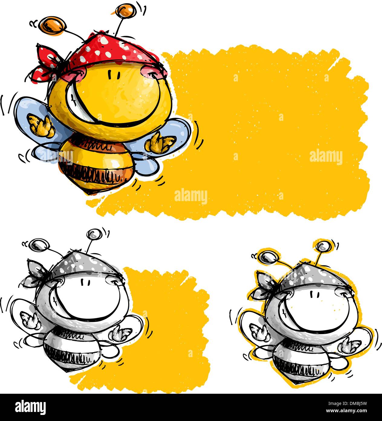 Funky Bee Stock Vector Images - Alamy