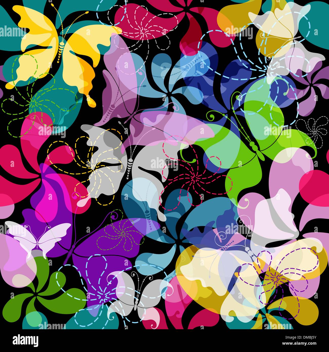 Seamless dark floral pattern Stock Vector Image & Art - Alamy