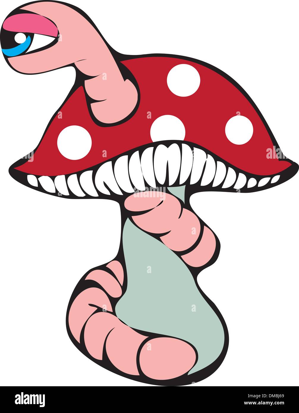 Red toadstool mushroom edible Stock Vector Images - Alamy