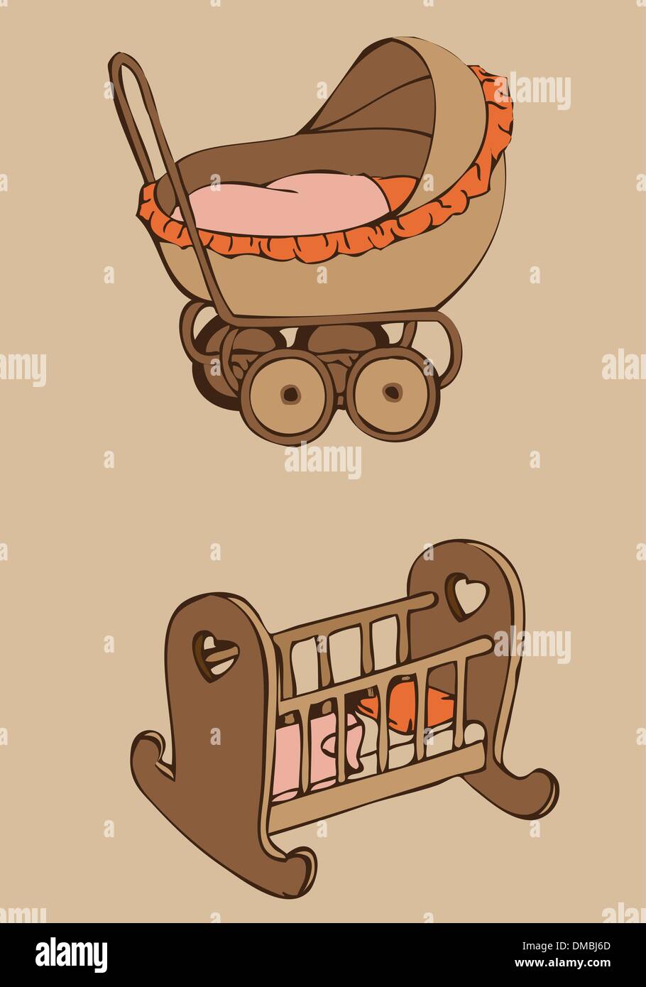 Baby stroller vector vectors hi-res stock photography and images - Alamy