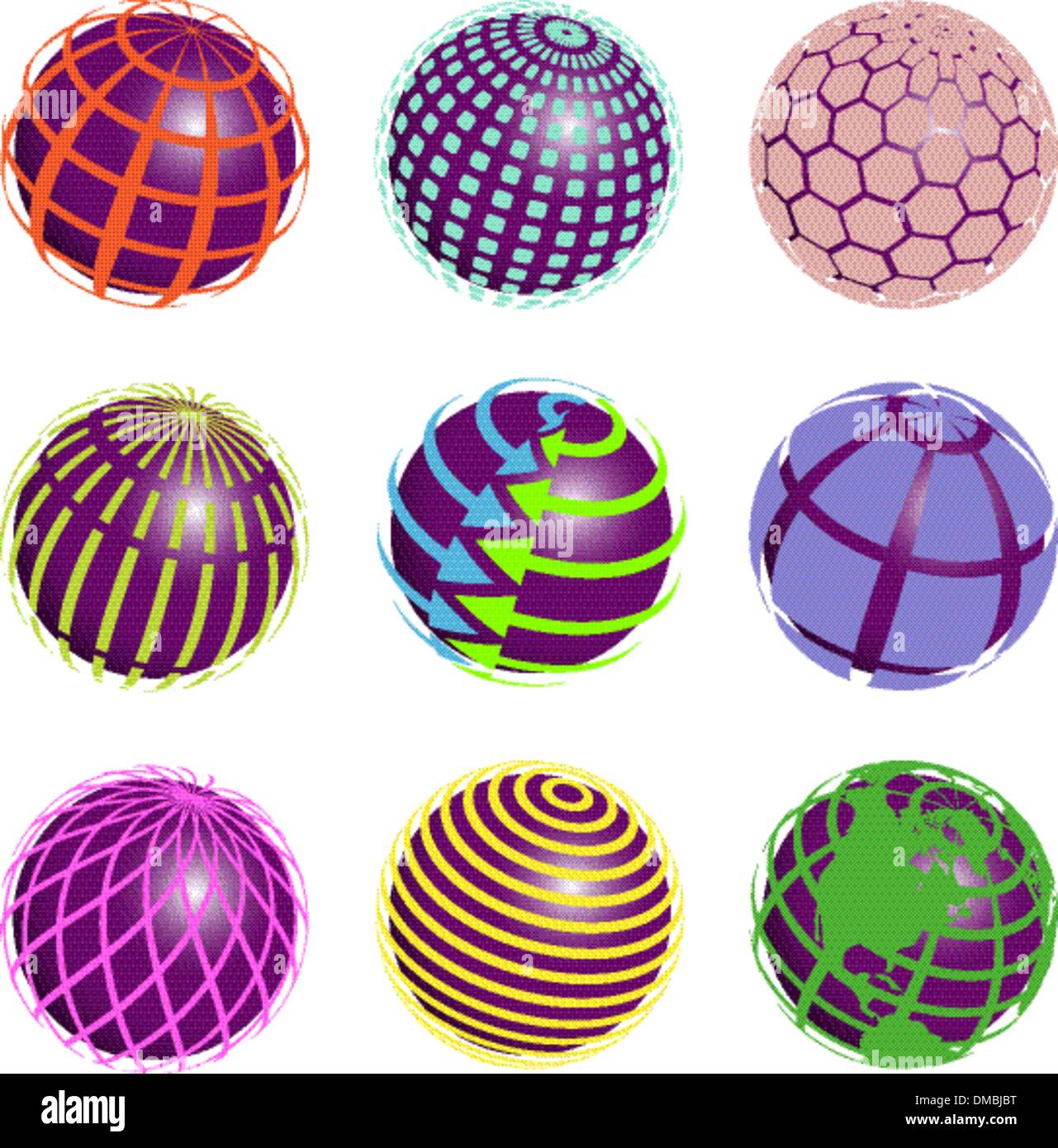 Purple earth globe Stock Vector Images - Alamy