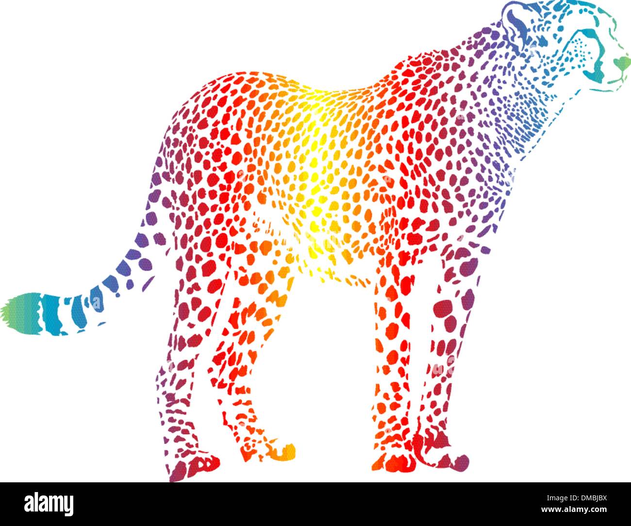 Abstract rainbow cheetah Stock Vector Image & Art - Alamy