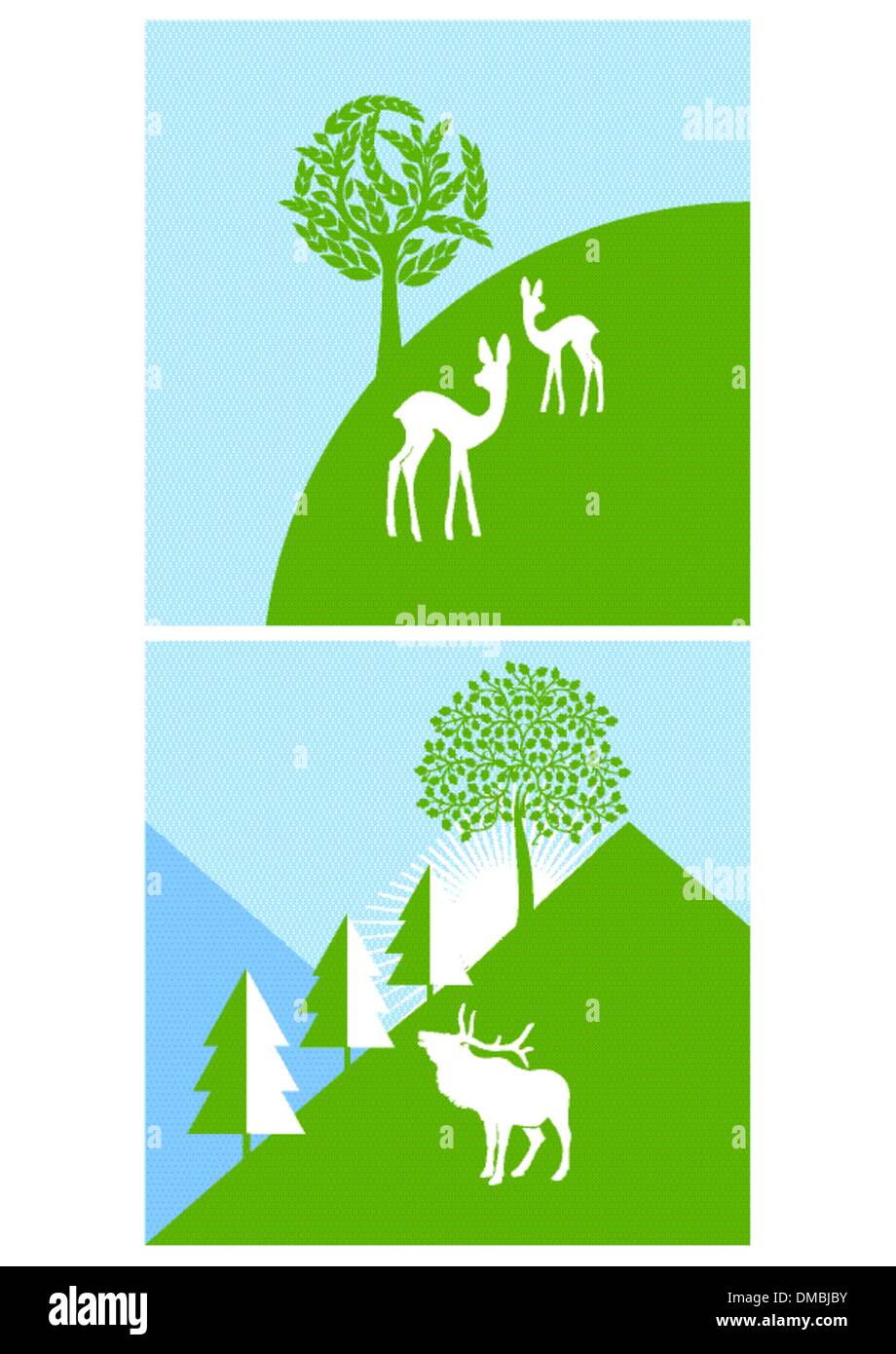 Natural heritage environment Stock Vector Images - Alamy