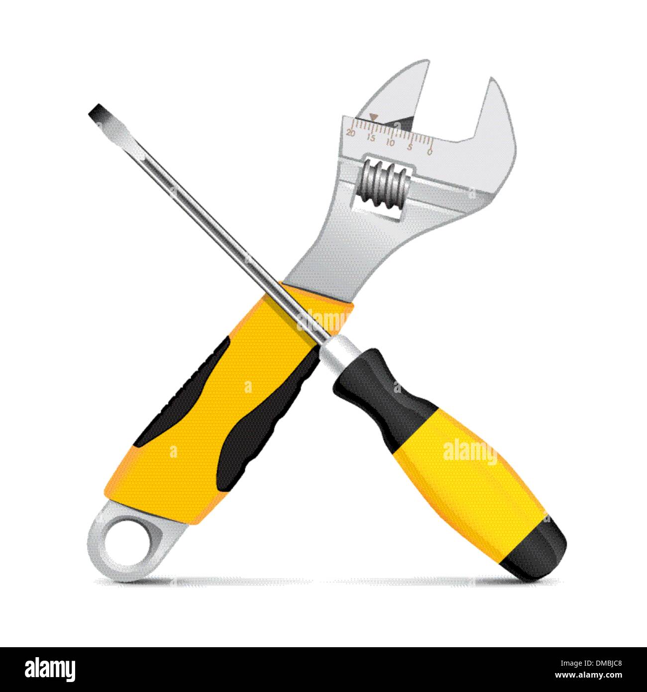 Vector wrench and screwdriver Stock Vector Image & Art - Alamy