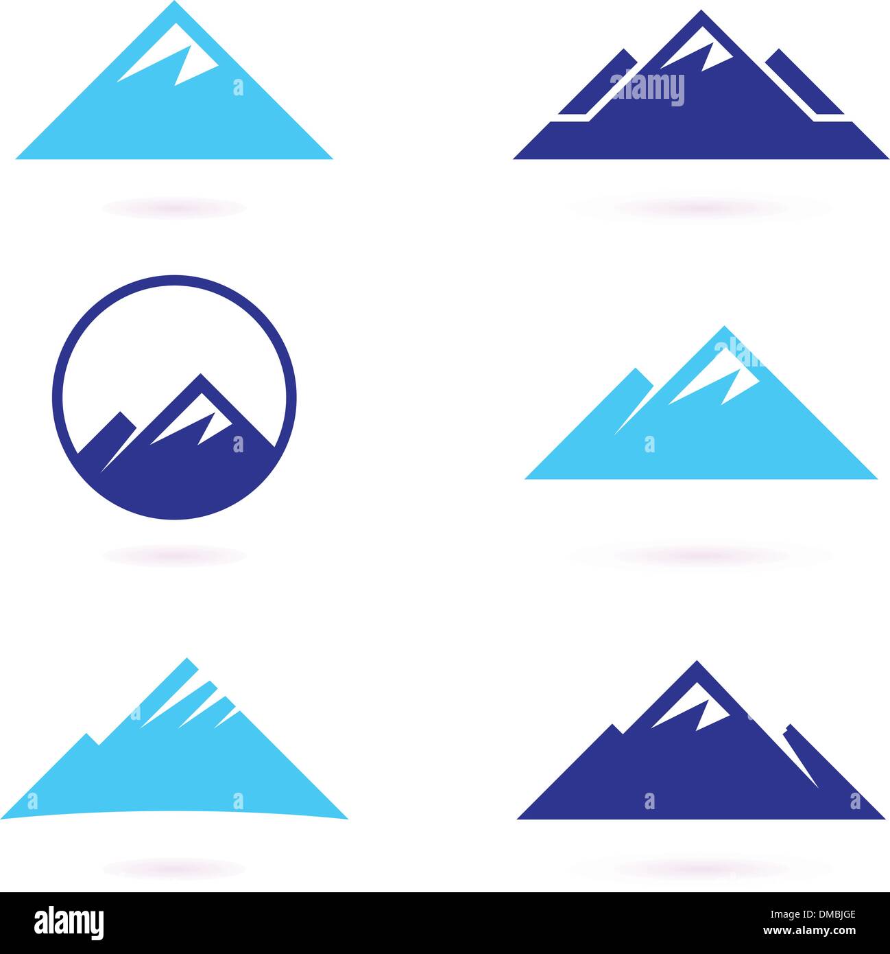 Snow on hills mountain Stock Vector Images - Alamy