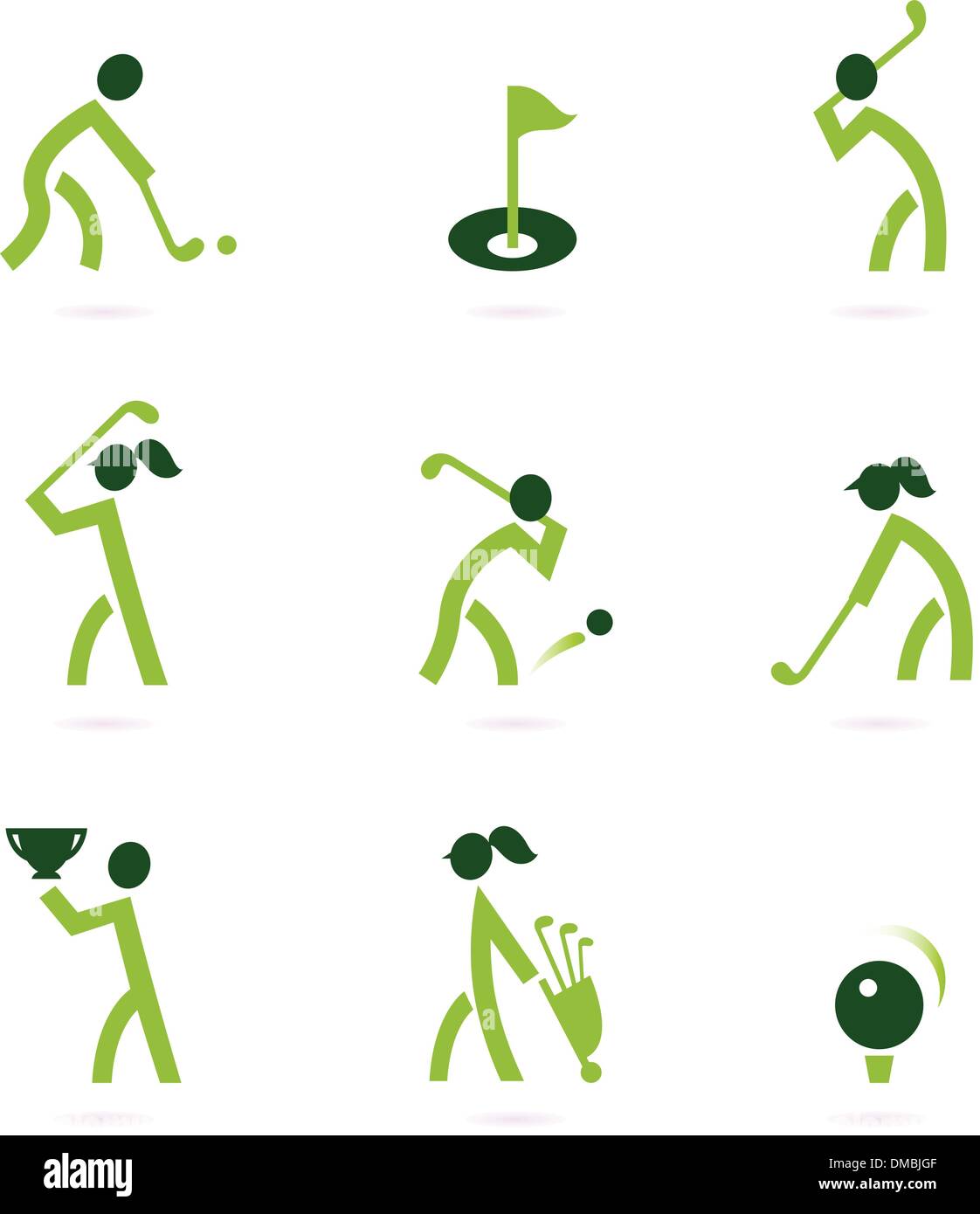 Golf pose Stock Vector Images - Alamy