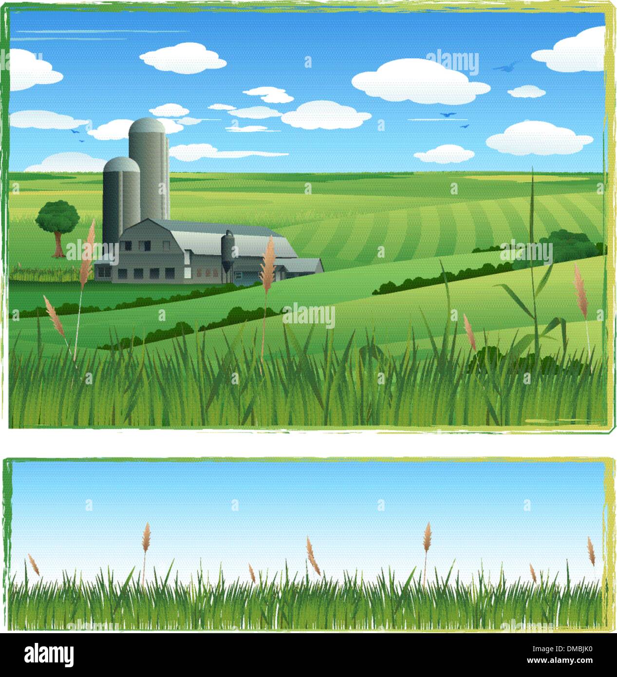 Rustic farm background Stock Vector Images - Alamy