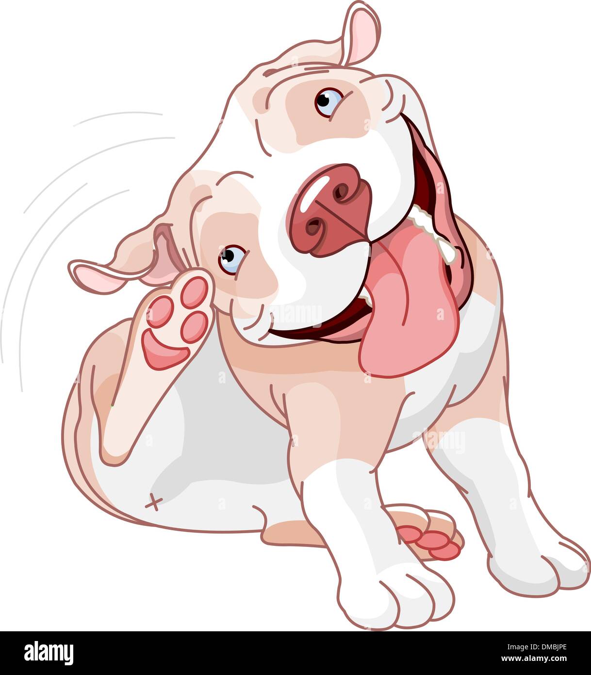 Cute dog scratching Stock Vector Images - Alamy