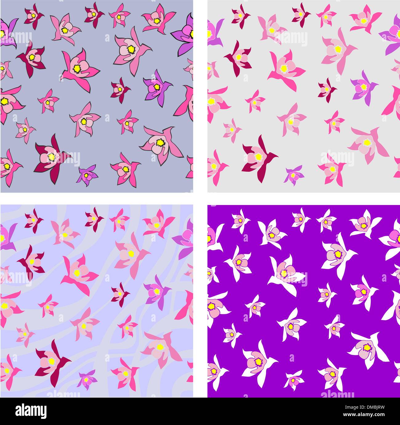 Blue purple flower plant Stock Vector Images - Alamy