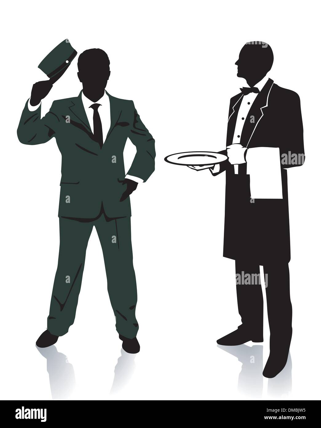 Service waiter vector vectors hi-res stock photography and images - Alamy