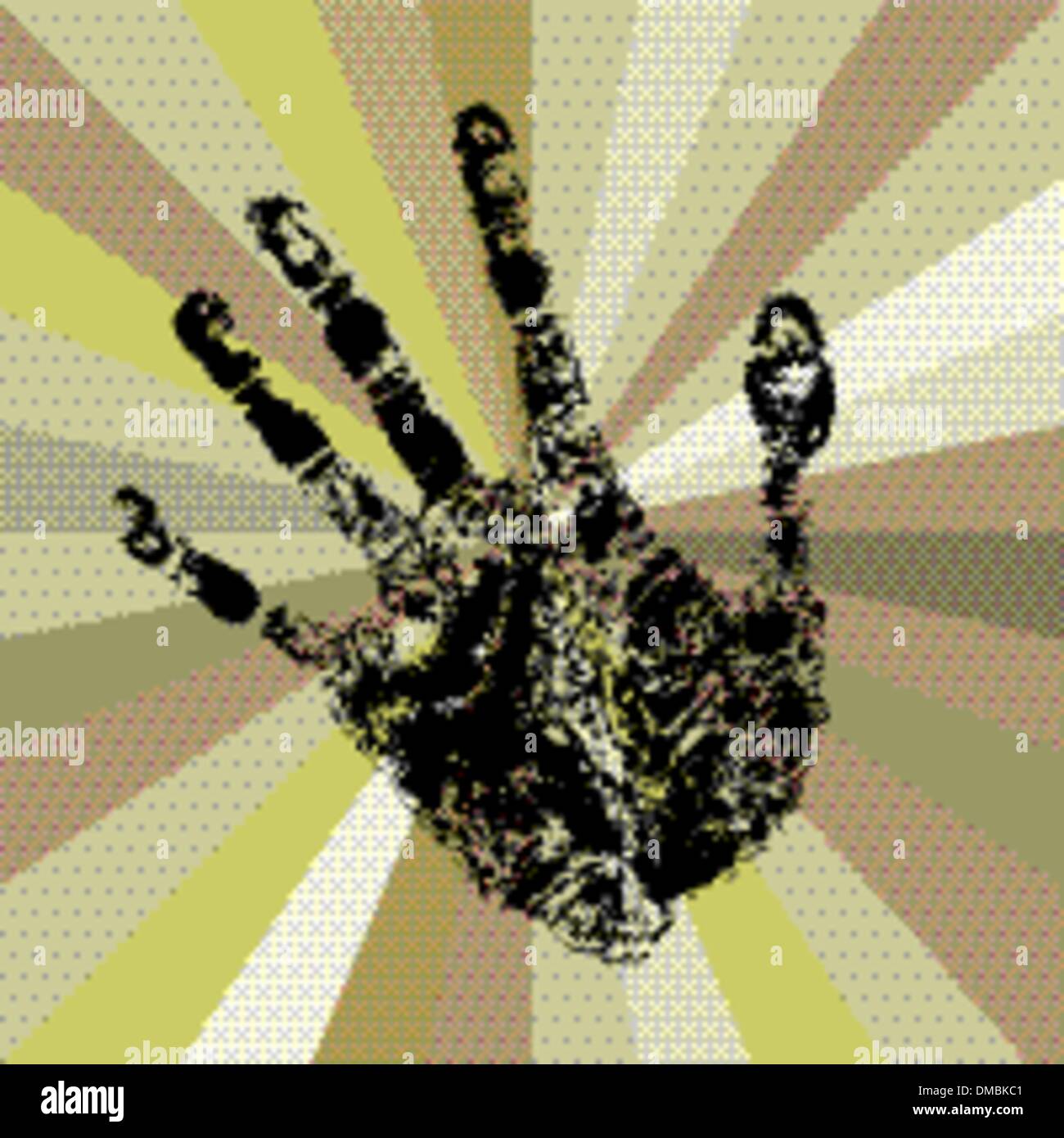 Hand print graphic Stock Vector Image & Art - Alamy