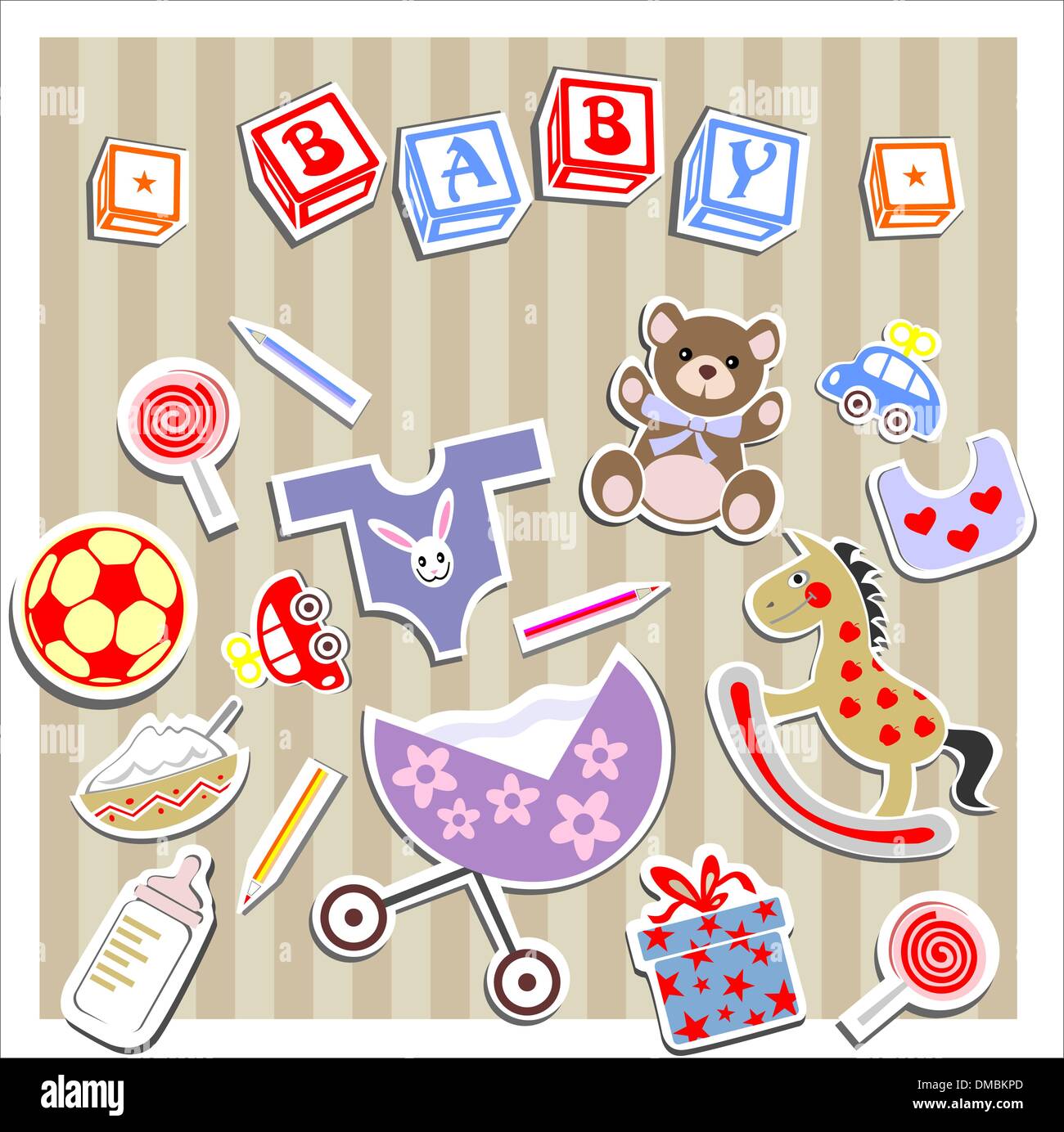 Baby greeting card bear Cut Out Stock Images & Pictures - Alamy