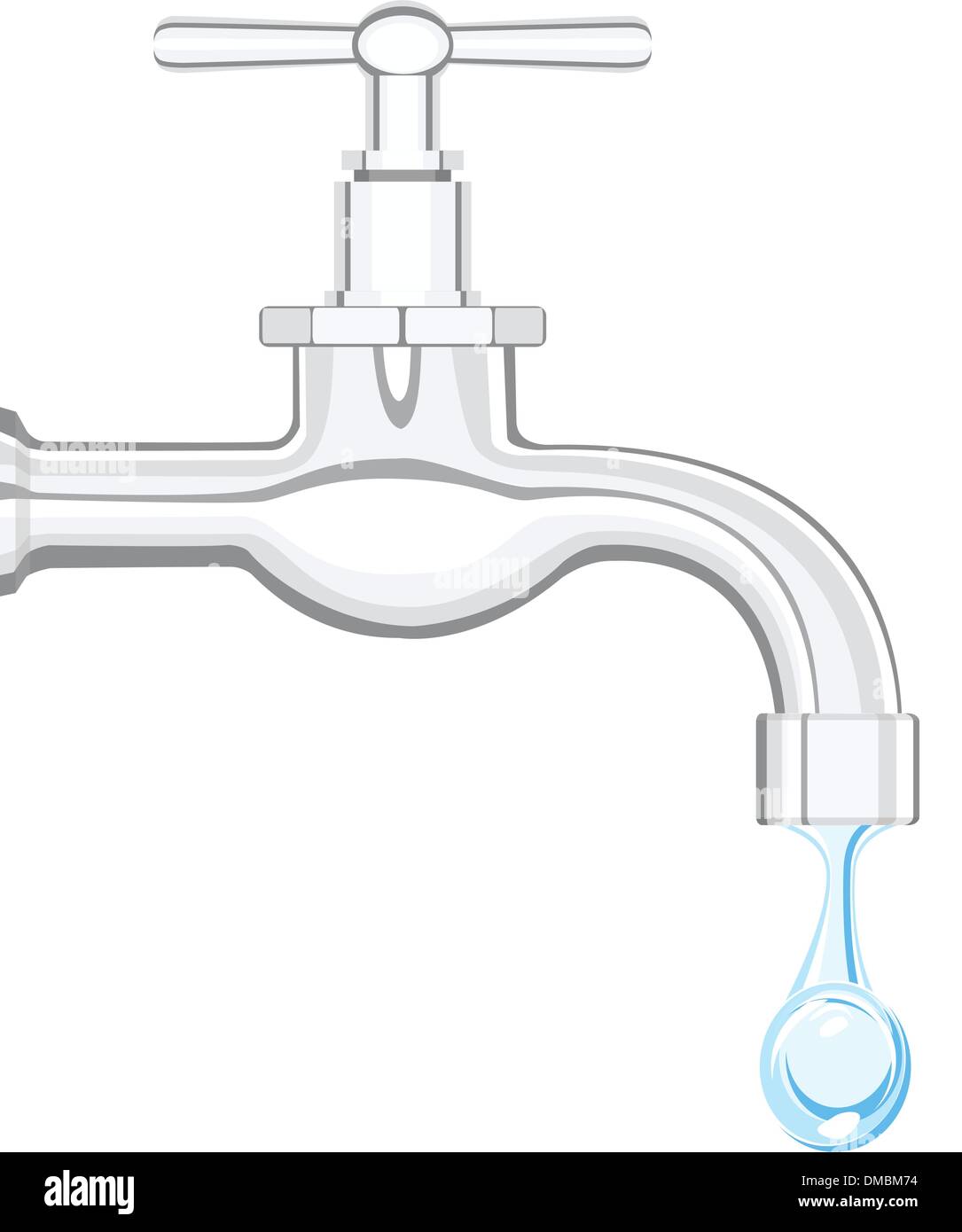 Drinking water tap into glass Stock Vector Images - Alamy