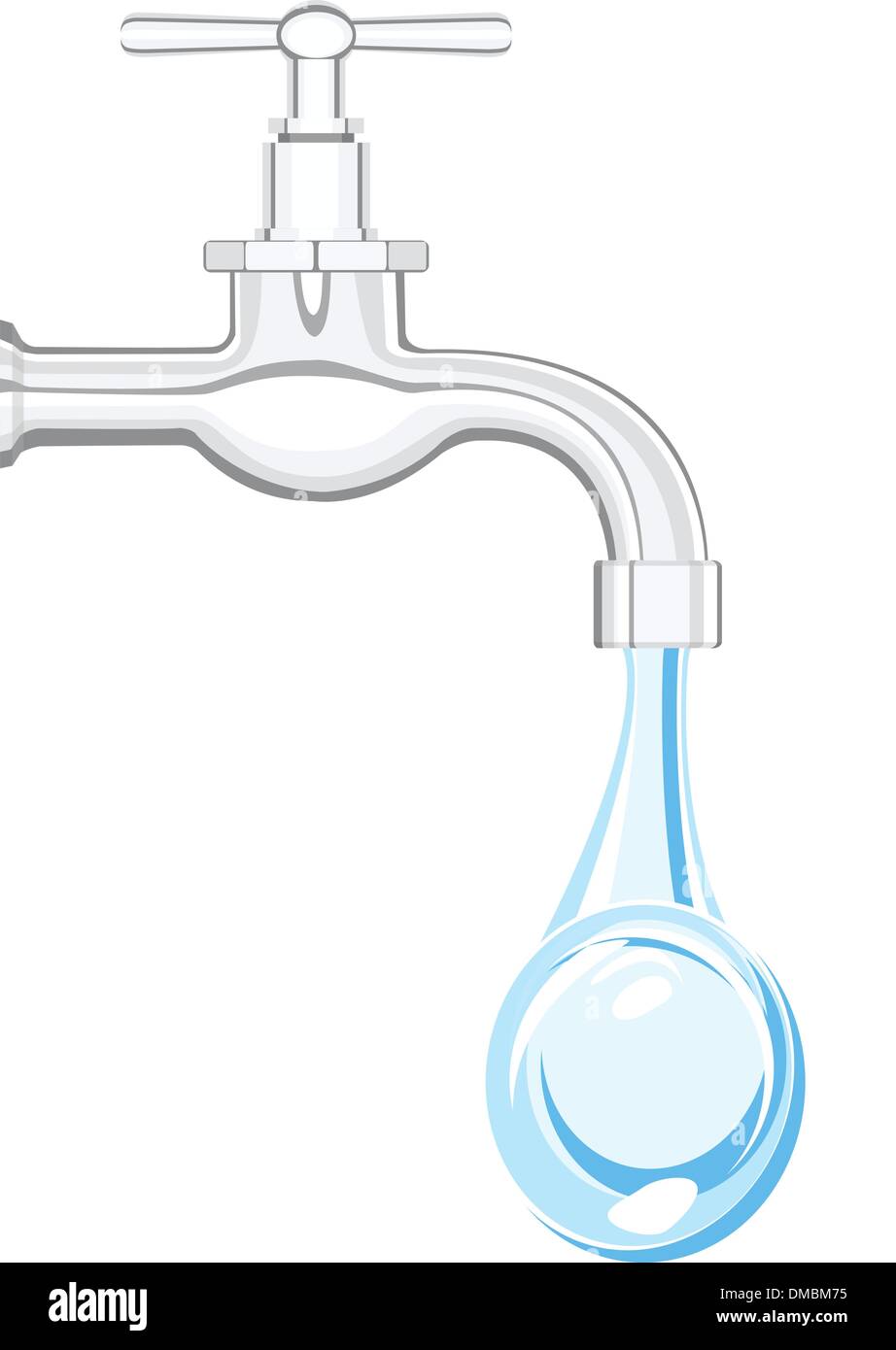 Drinking water tap into glass Stock Vector Images - Alamy