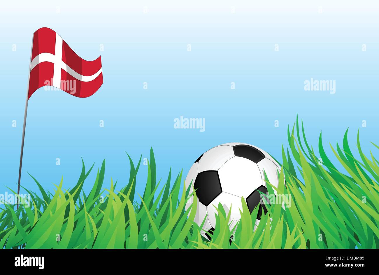 Denmark flag soccer ball Stock Vector Images - Alamy