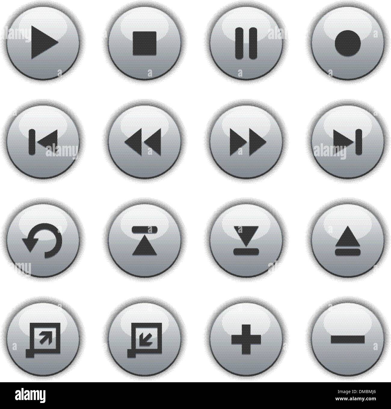 Computer button control Cut Out Stock Images & Pictures - Alamy