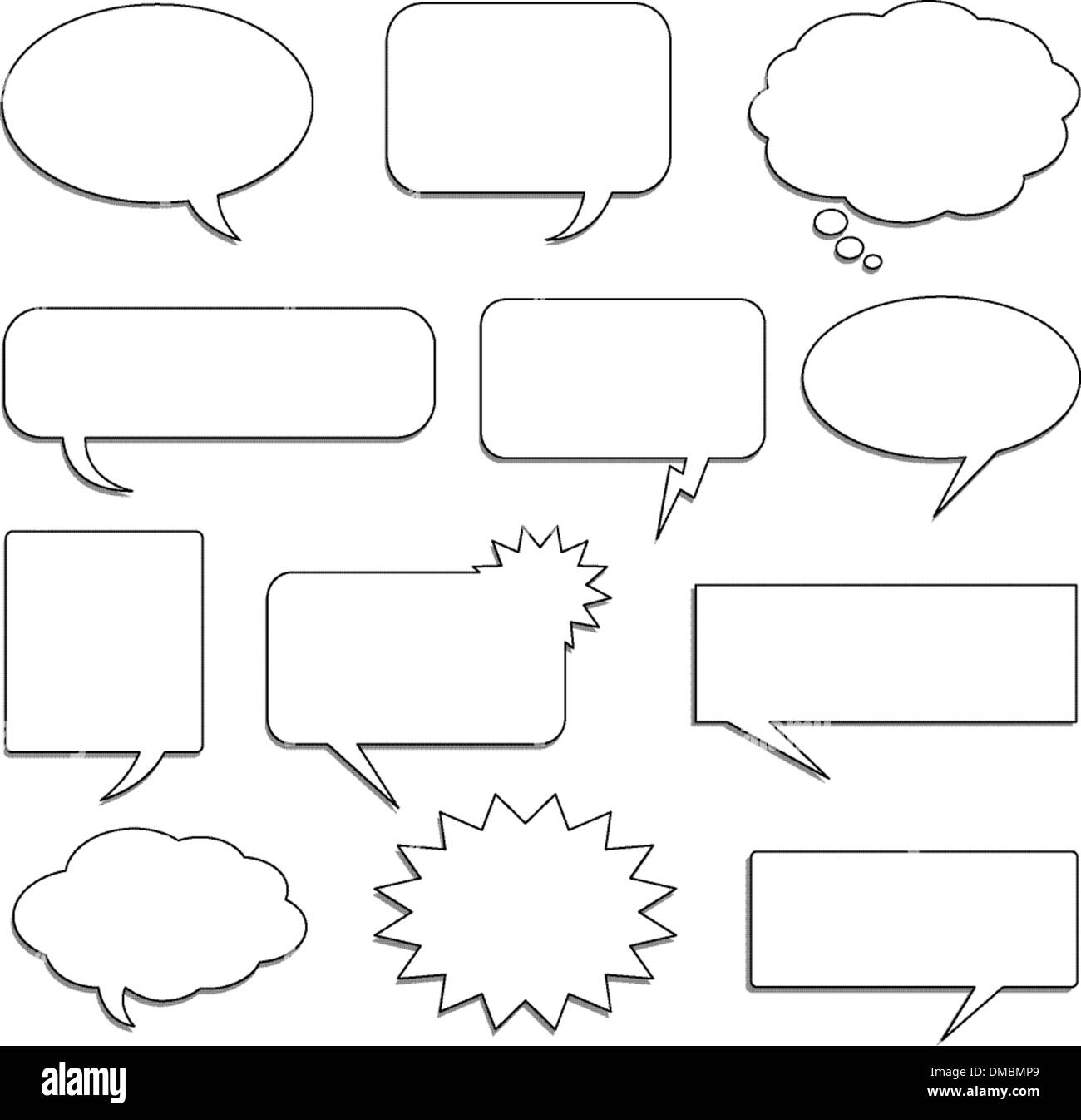 Comic bubbles Black and White Stock Photos & Images - Alamy