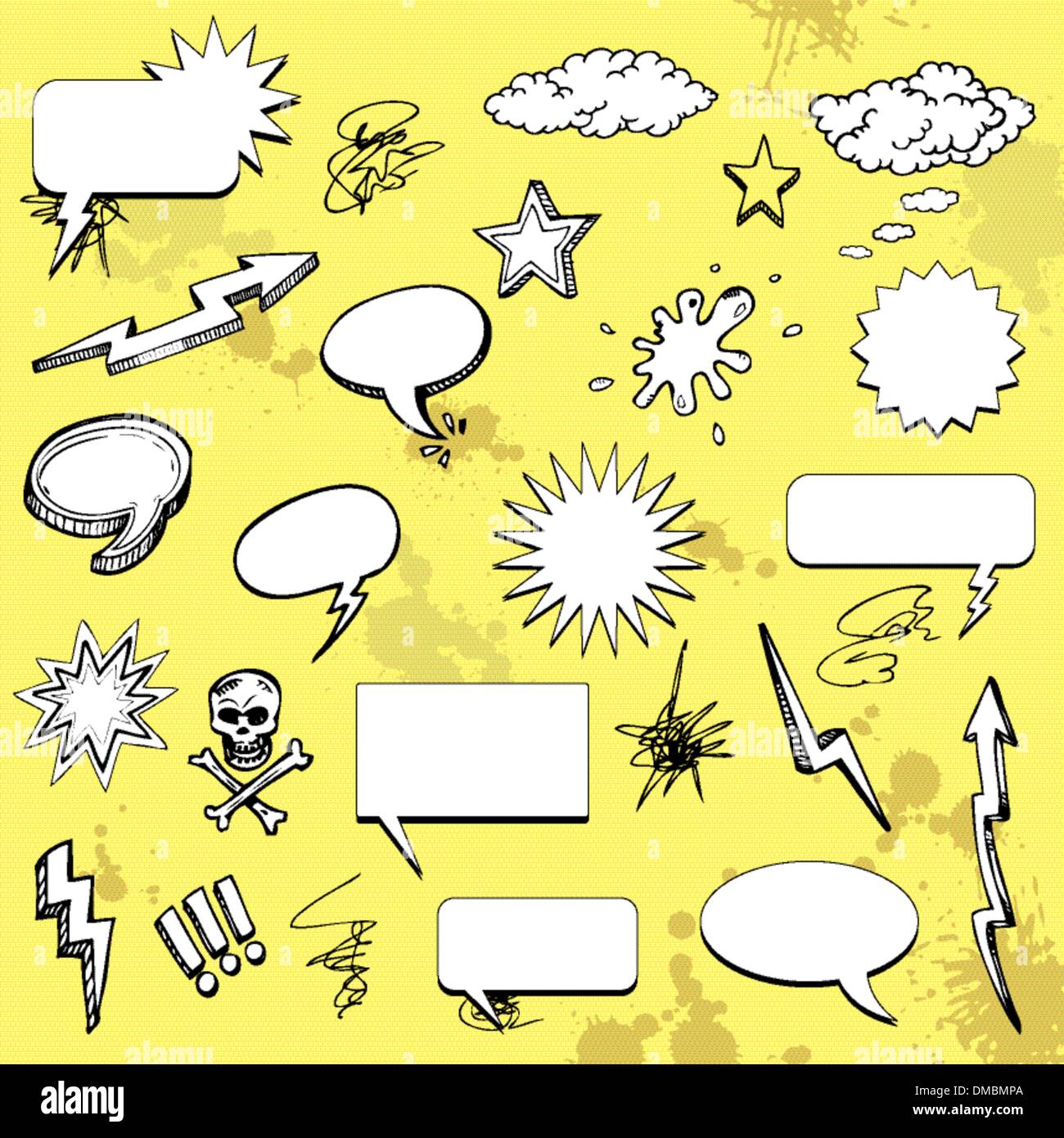 Comic talk shapes Stock Vector Images - Alamy