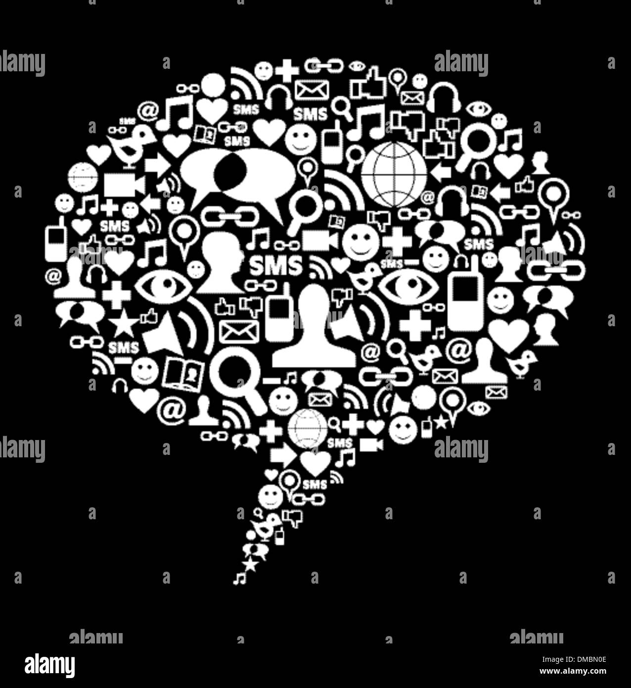 Social media talk bubble concept Stock Vector Image & Art - Alamy