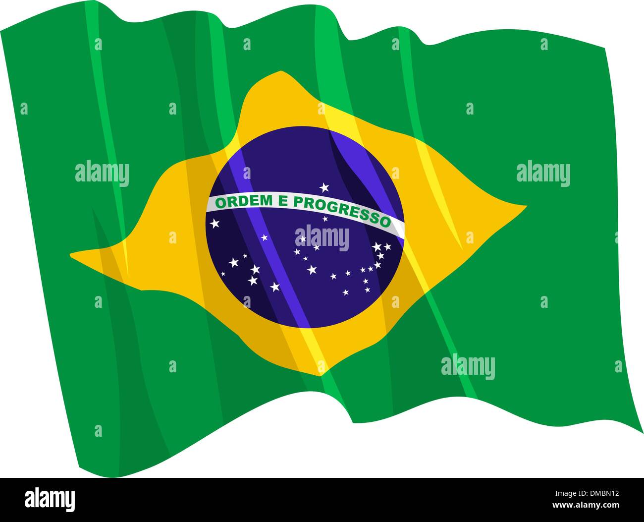 Political waving flag of Brazil Stock Vector Image & Art - Alamy