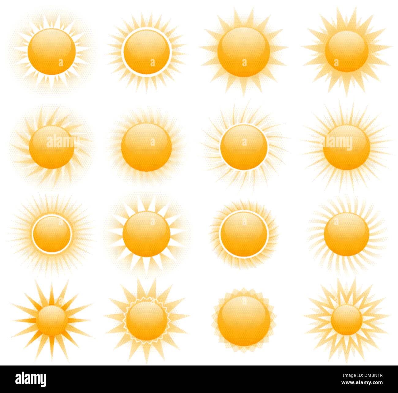 Vector sun icons Stock Vector Image & Art - Alamy