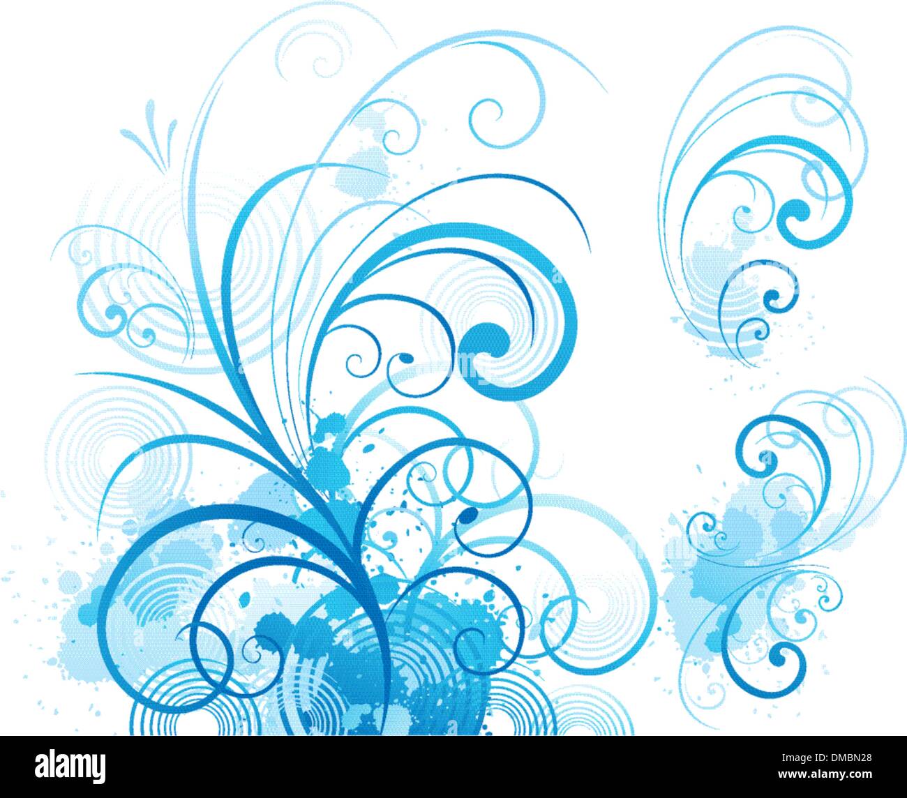 Beautiful elements decor blue Stock Vector Images - Alamy