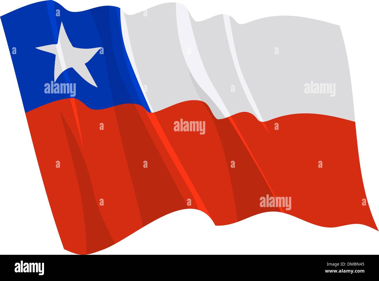 Chile flag waving Stock Vector Images - Alamy