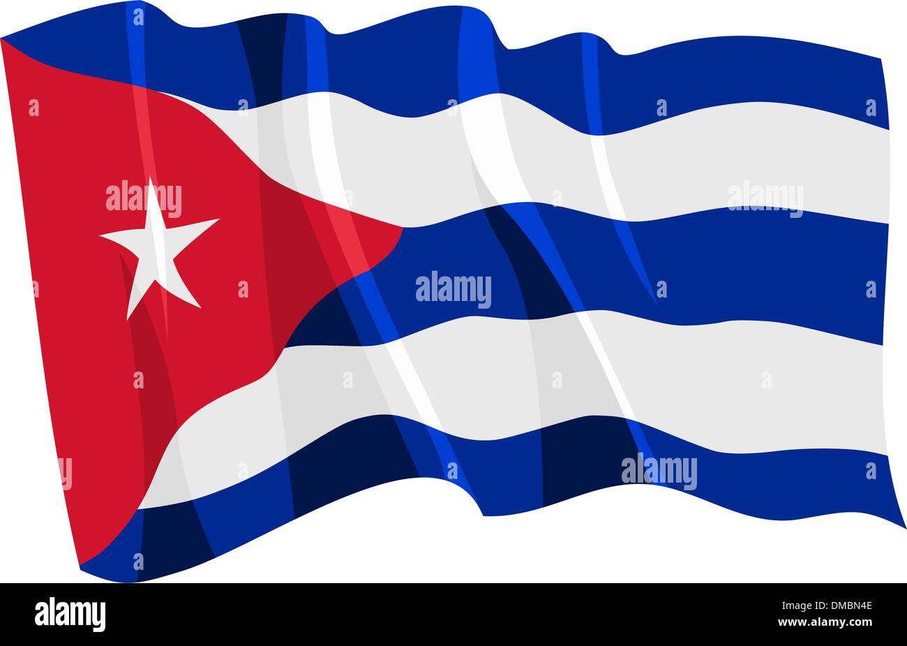 Cuba flag waving Stock Vector Images - Alamy