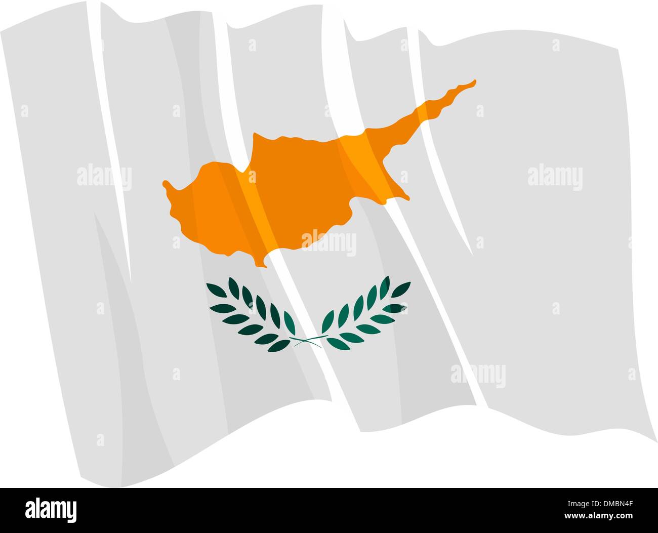 Cyprus flag waving Stock Vector Images - Alamy