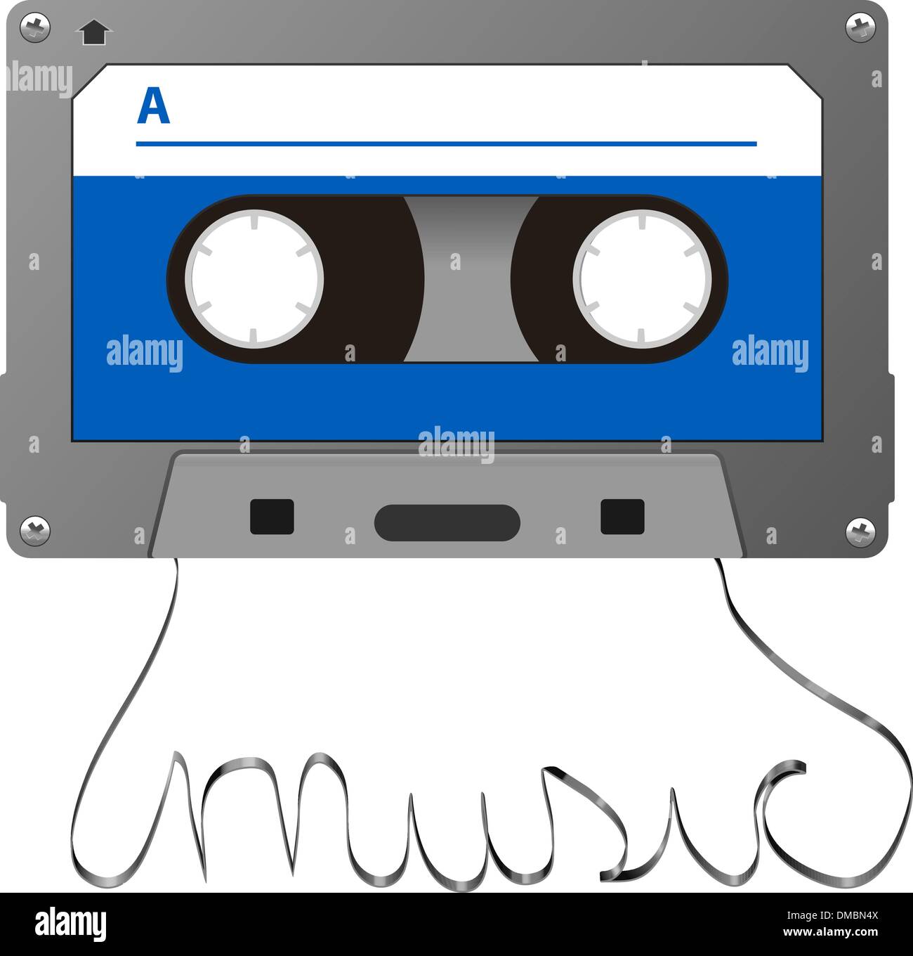 Vintage 80s cassette audio Stock Vector Images - Alamy