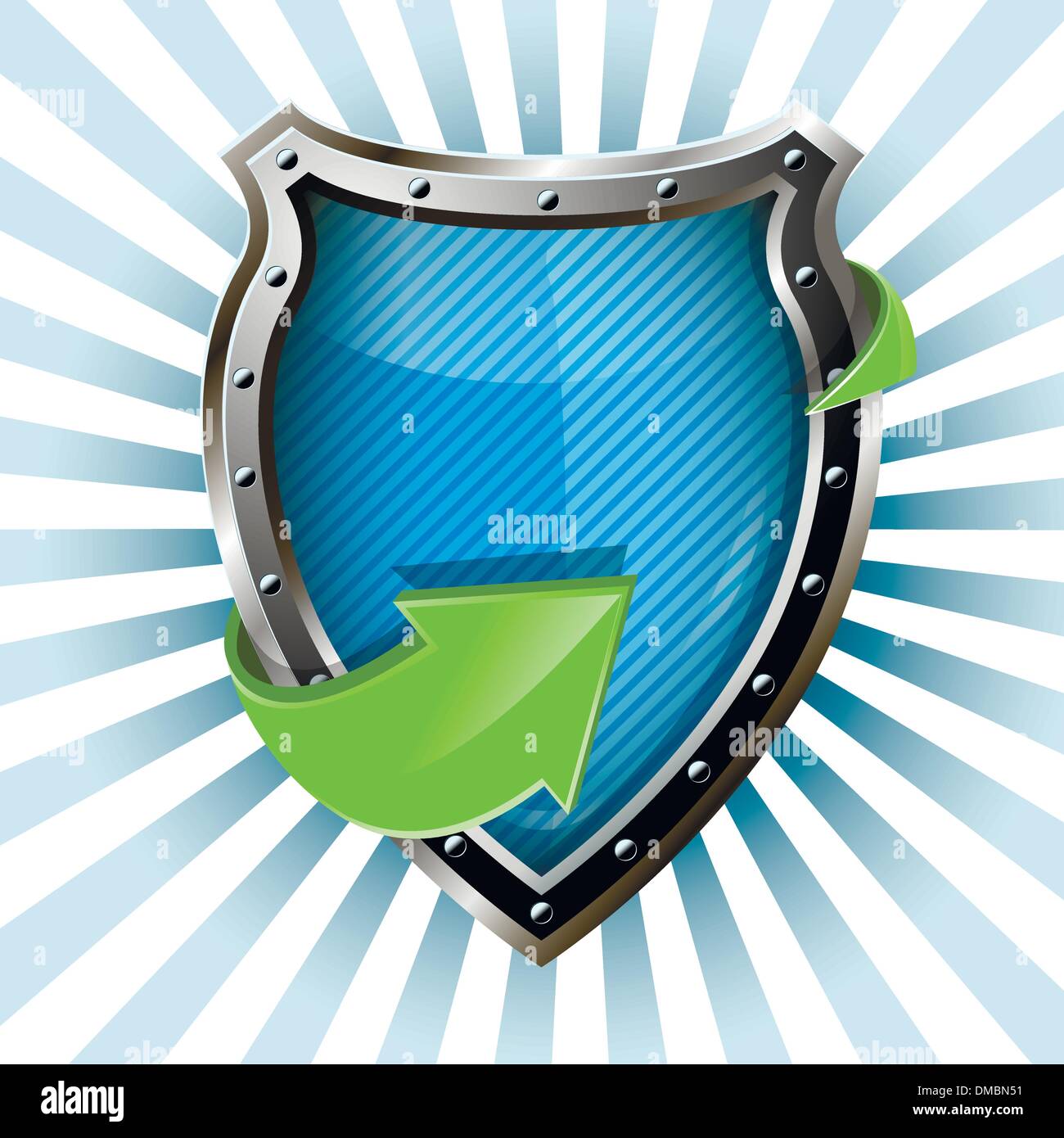 shield and green arrow Stock Vector Image & Art - Alamy