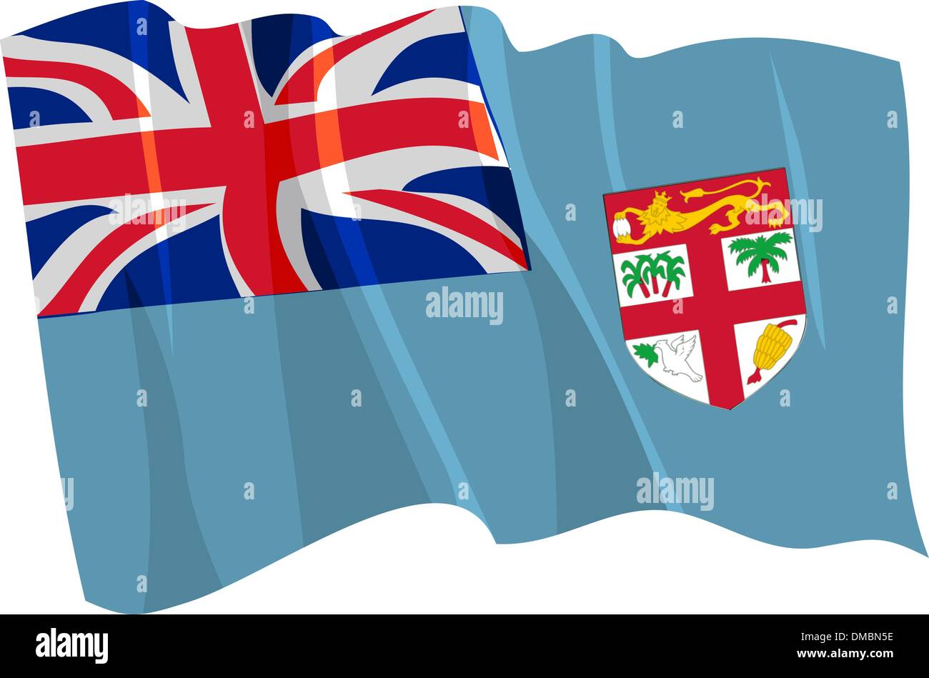 Fiji flag waving vector Stock Vector Images - Alamy