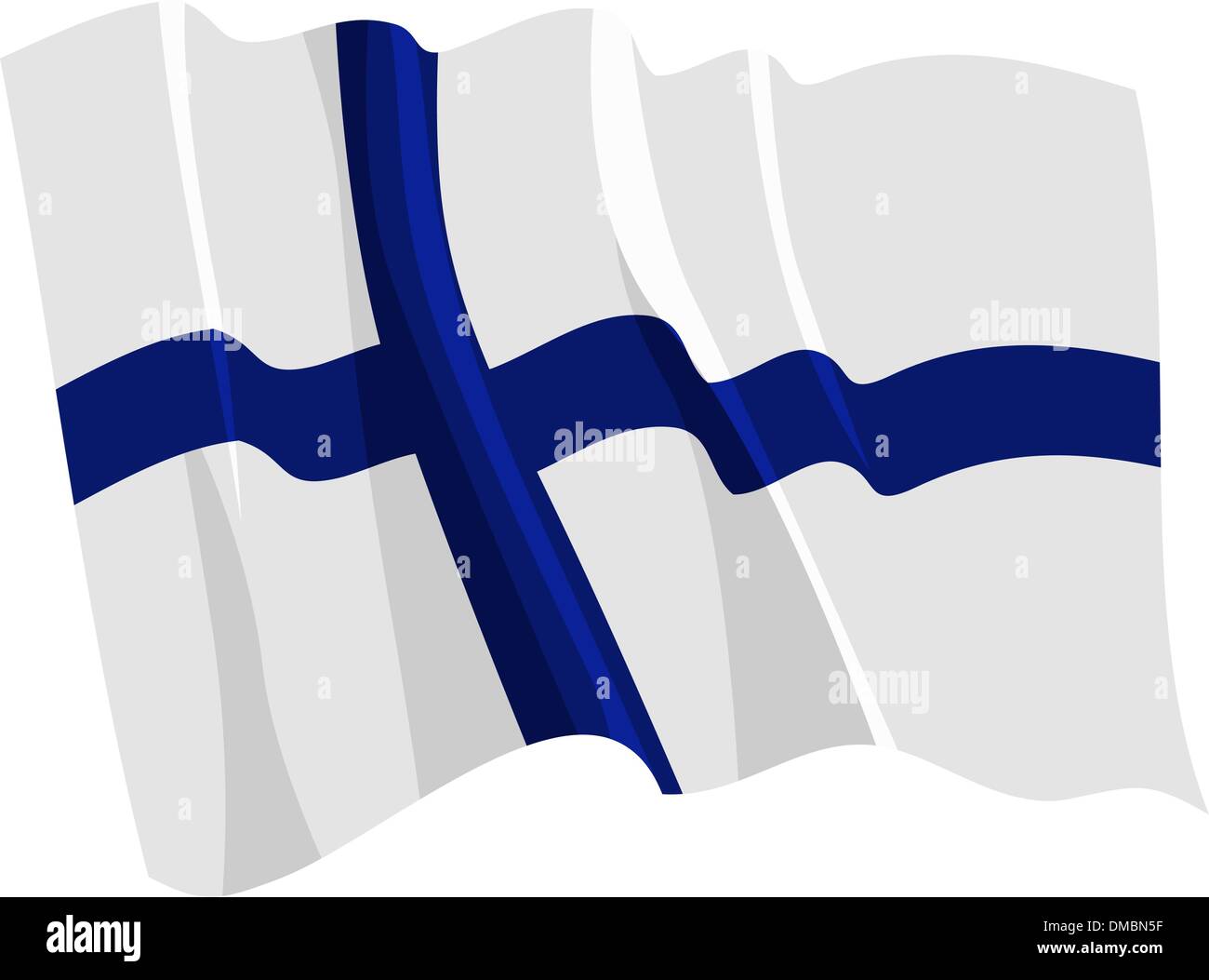 Waving finland flag Cut Out Stock Images & Pictures - Alamy