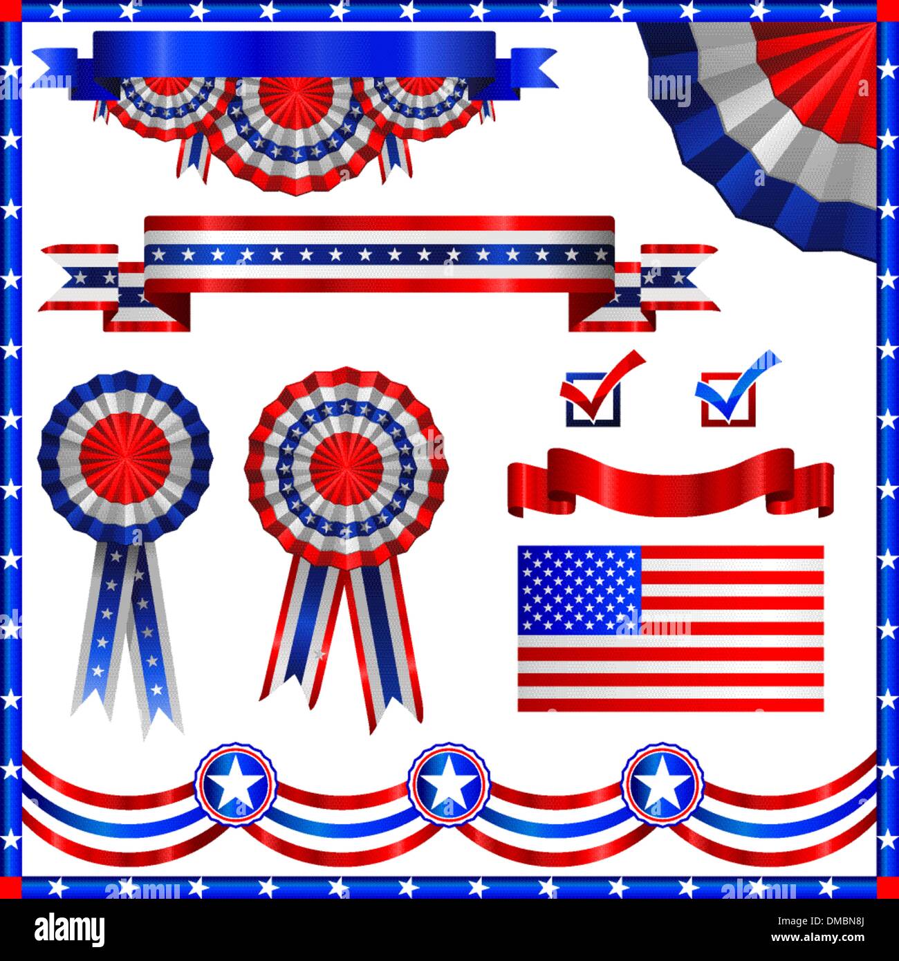 Collection of USA patriotic emblems Stock Vector Image & Art - Alamy