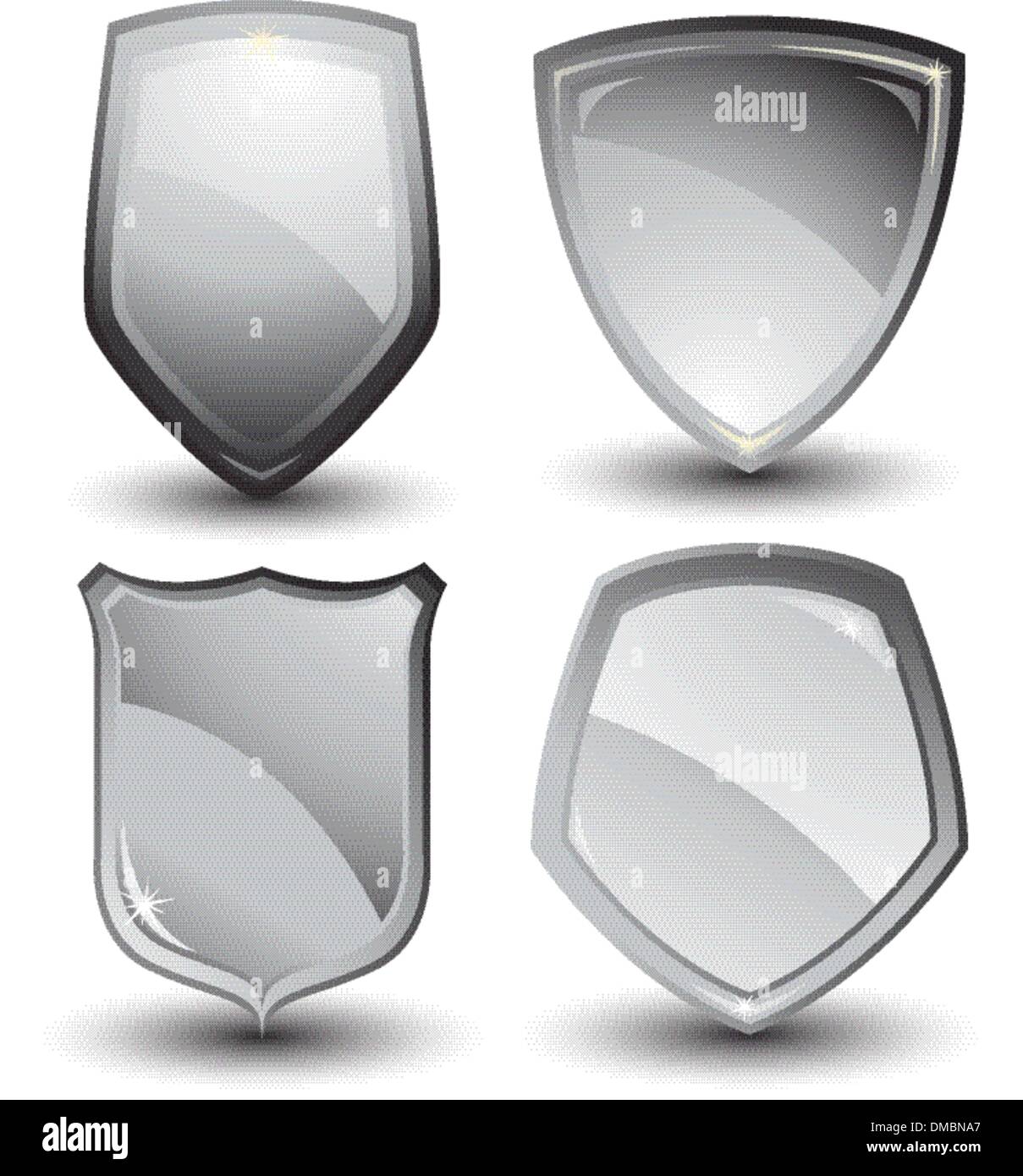Vector silver shields Stock Vector Image & Art - Alamy