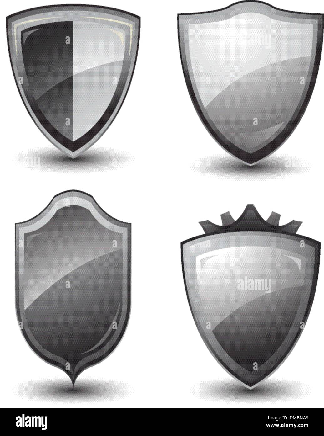 Vector silver shields Stock Vector Image & Art - Alamy