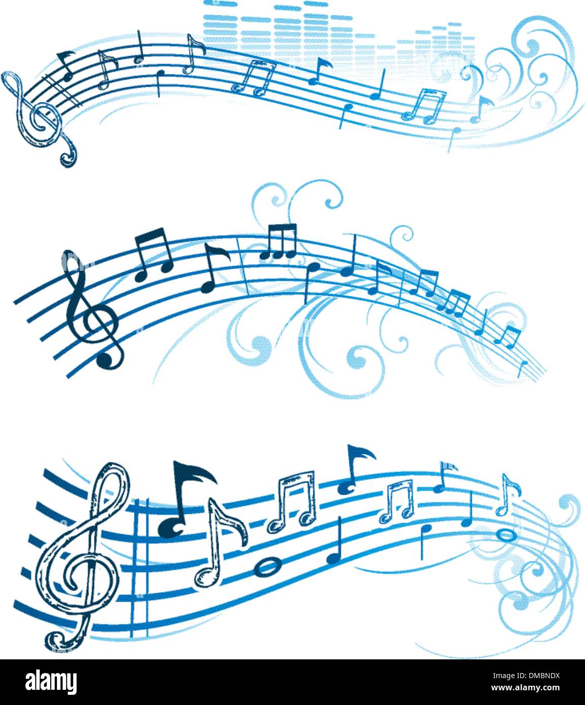 Music notes on staves Stock Vector Image & Art - Alamy