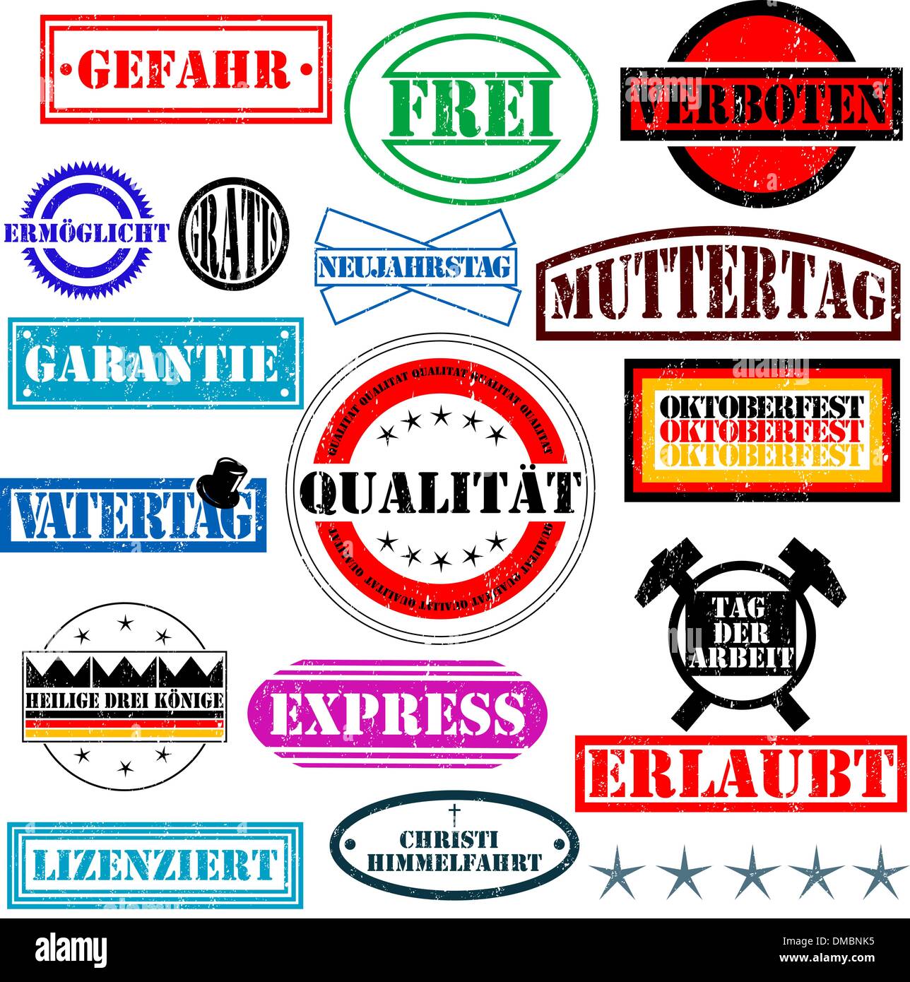 German rubber stamps Stock Vector Image & Art - Alamy