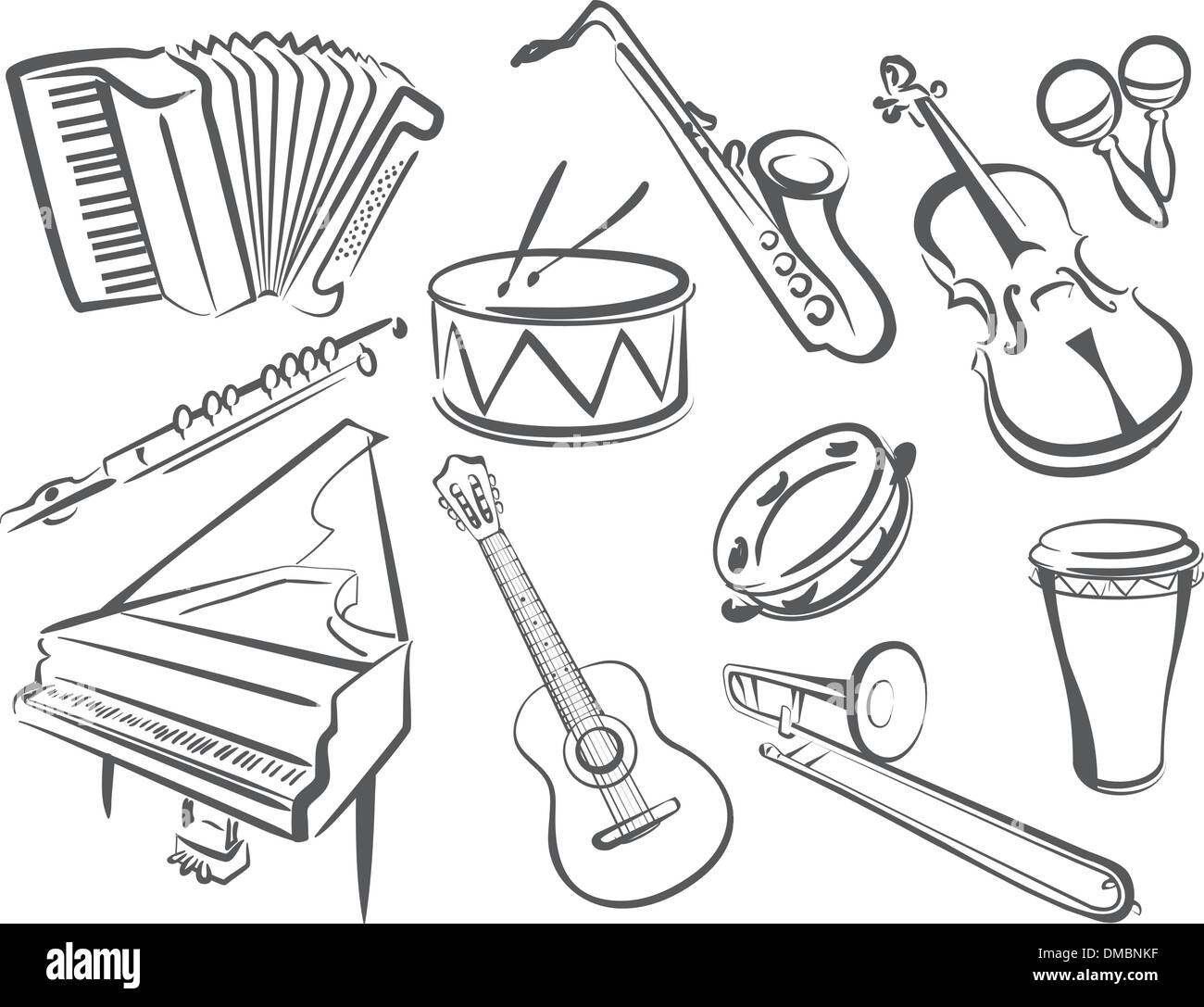 musical instruments set of icons Stock Vector Image & Art - Alamy