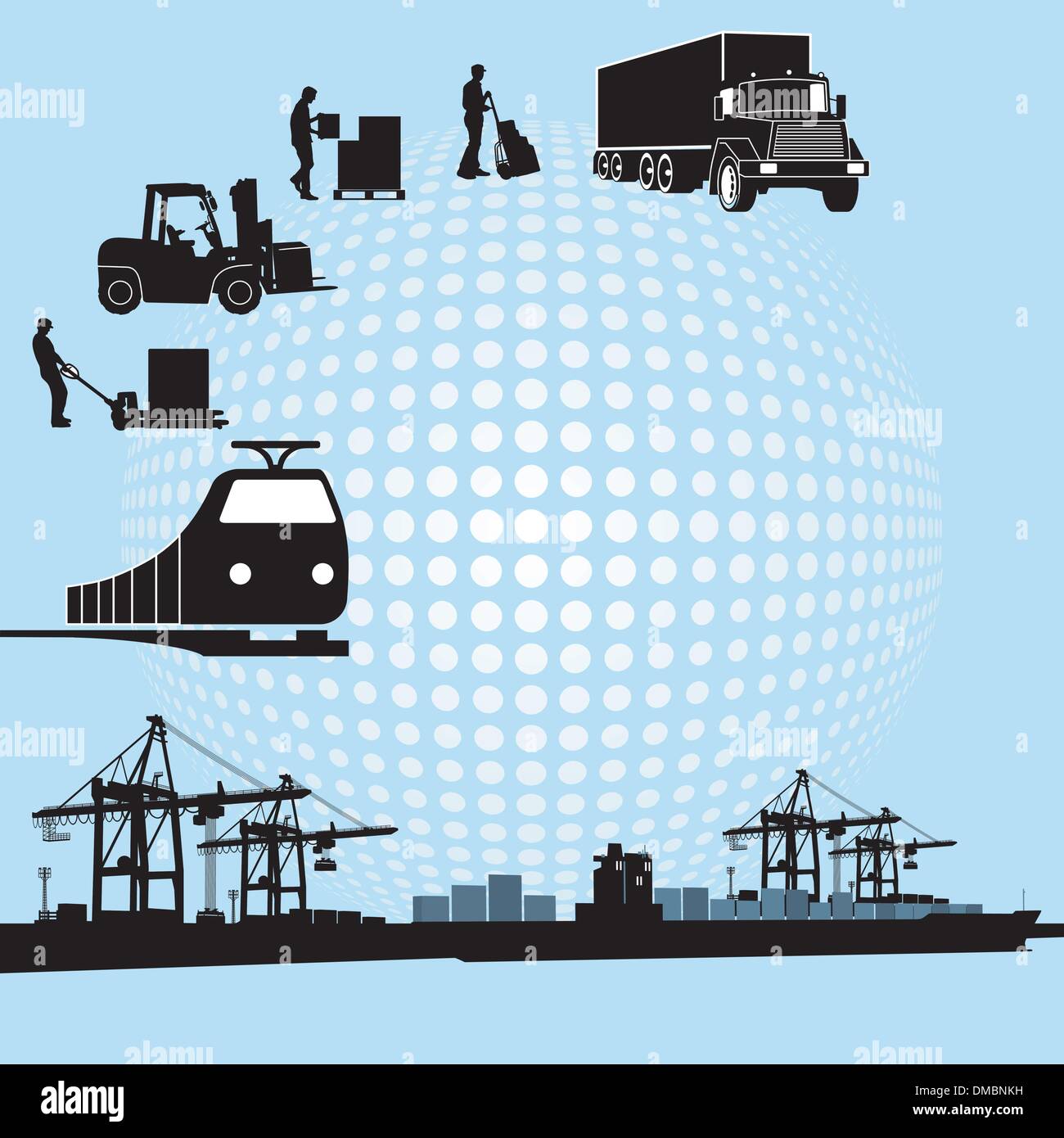 Port and logistics Stock Vector Image & Art - Alamy