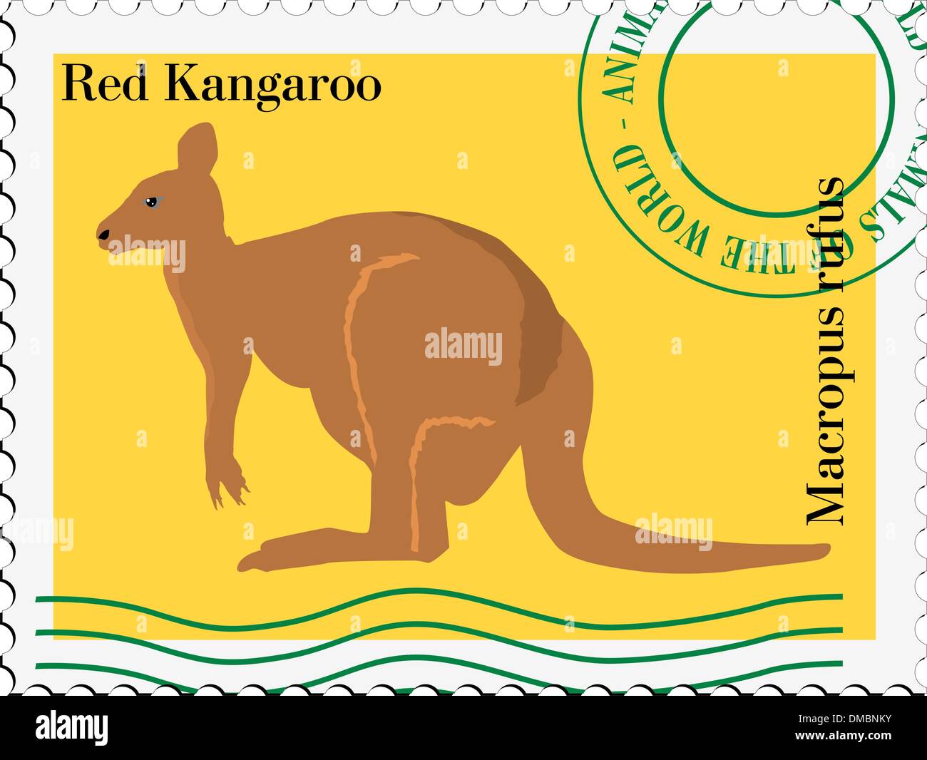 stamp with image of kangaroo Stock Vector Image & Art - Alamy