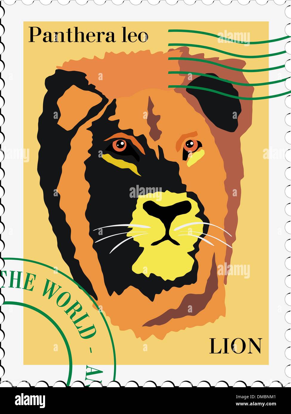 stamp with image of lion Stock Vector Image & Art - Alamy