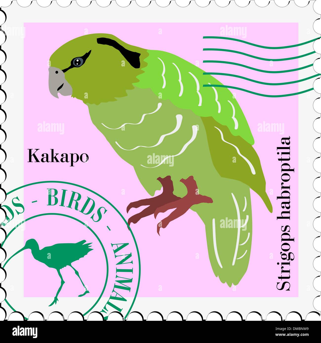 Postage stamp bird Stock Vector Images - Alamy