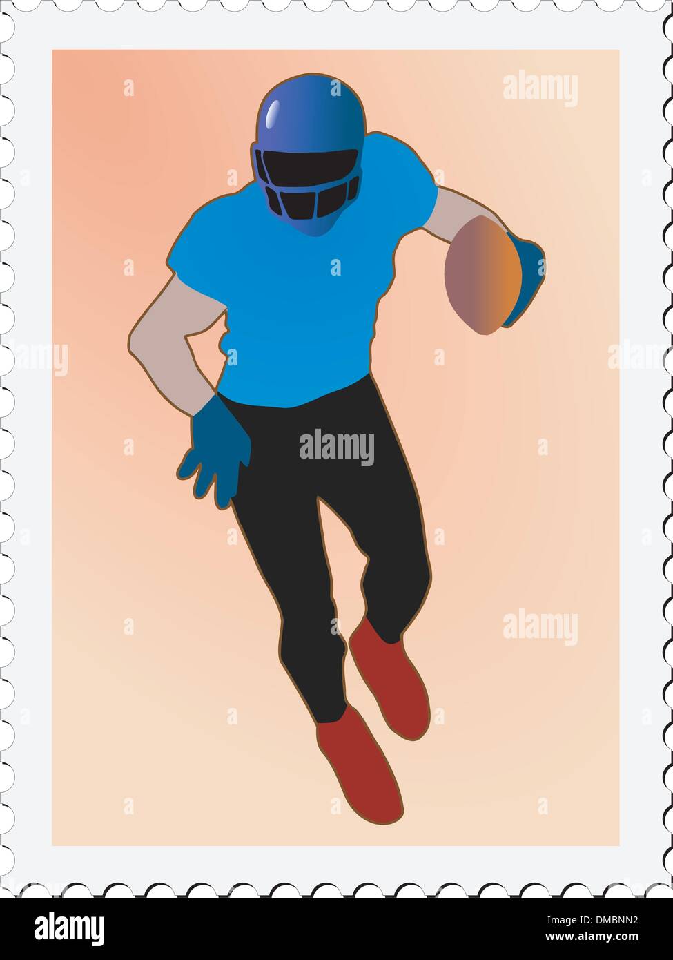 stamp with image of football Stock Vector Image & Art - Alamy