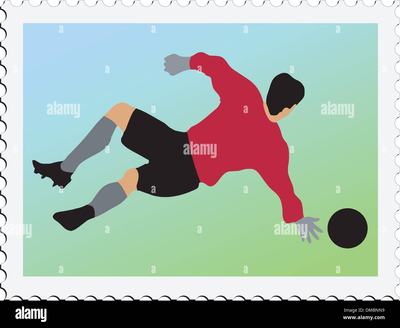 stamp with image of football Stock Vector Image & Art - Alamy