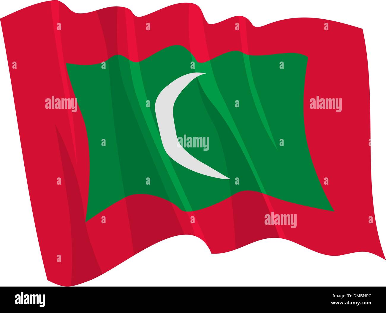 Political waving flag of Maldives Stock Vector Image & Art - Alamy