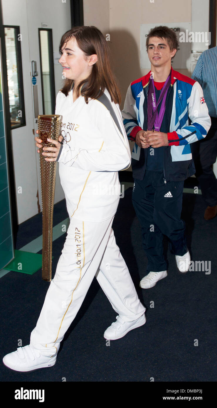 Hemel Hempstead torchbearer Rachel Gower and Max Whitlock Team GB ...